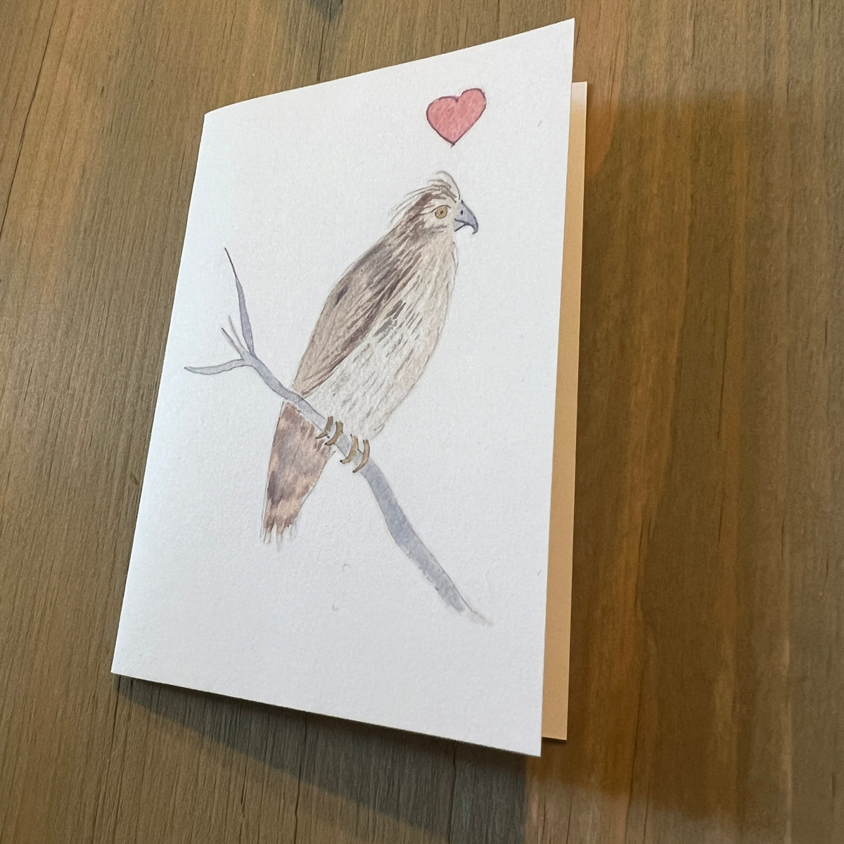 Red Tail Hawk Love Enclosure Card – Zucchini Fish