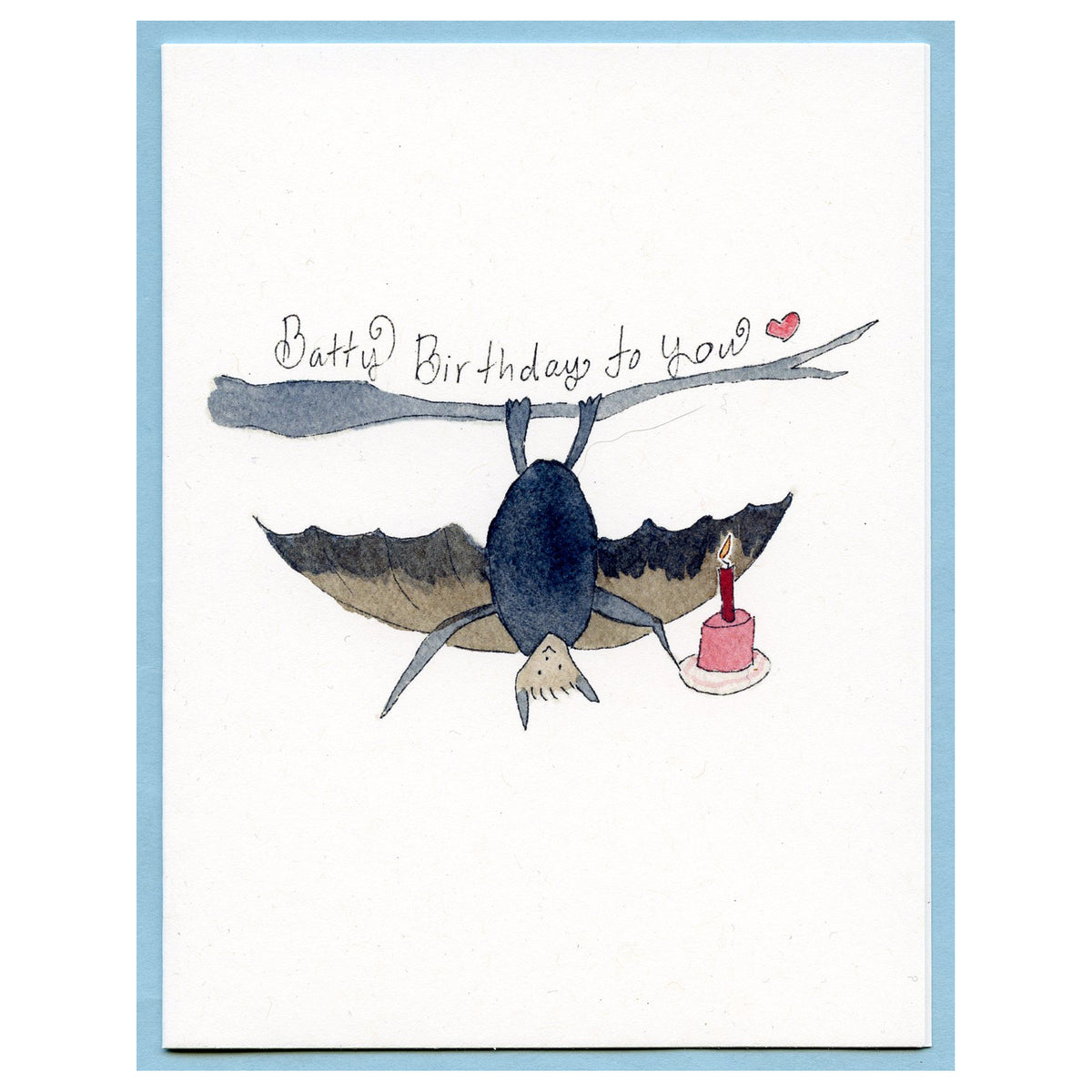 Batty Birthday Blank Card – Zucchini Fish
